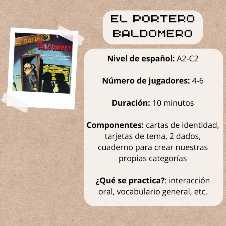 20 juegos de mesa para aprender y practicar español 🎲
